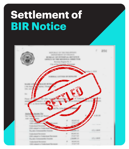 Settlement of BIR Notice – Taxumo Partner Services