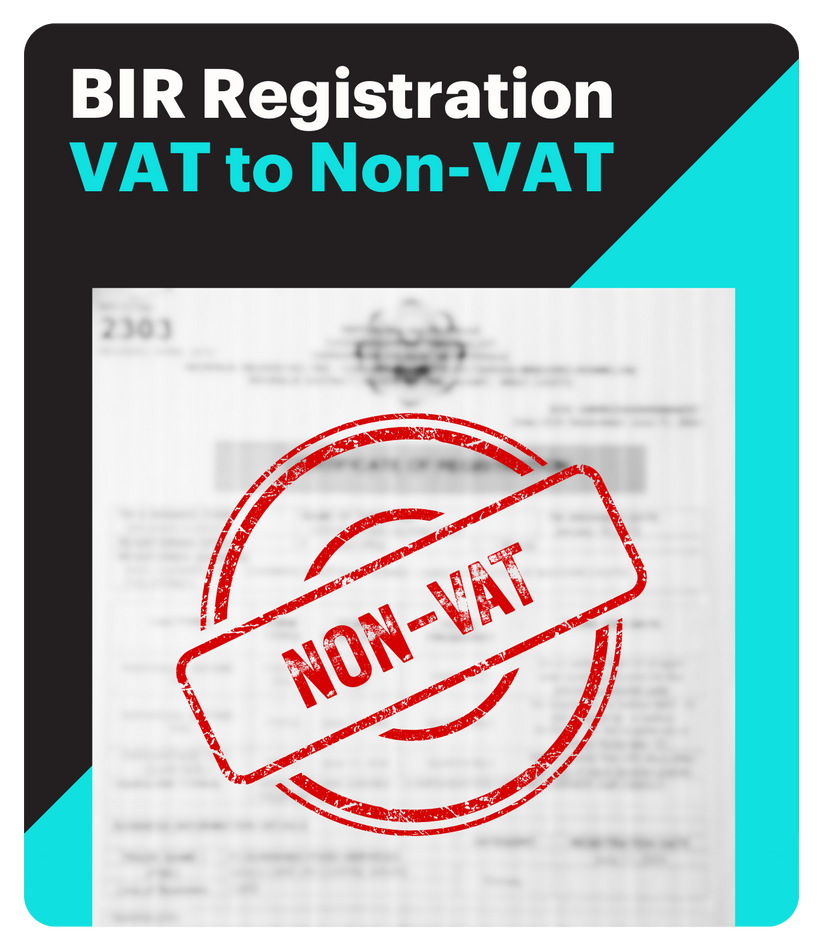 Update of BIR Registration from VAT to Non VAT – Taxumo Partner Services